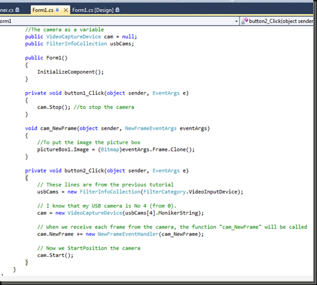 Prem's Knowledge Sharing: Webcam using AForge.NET (Part II)